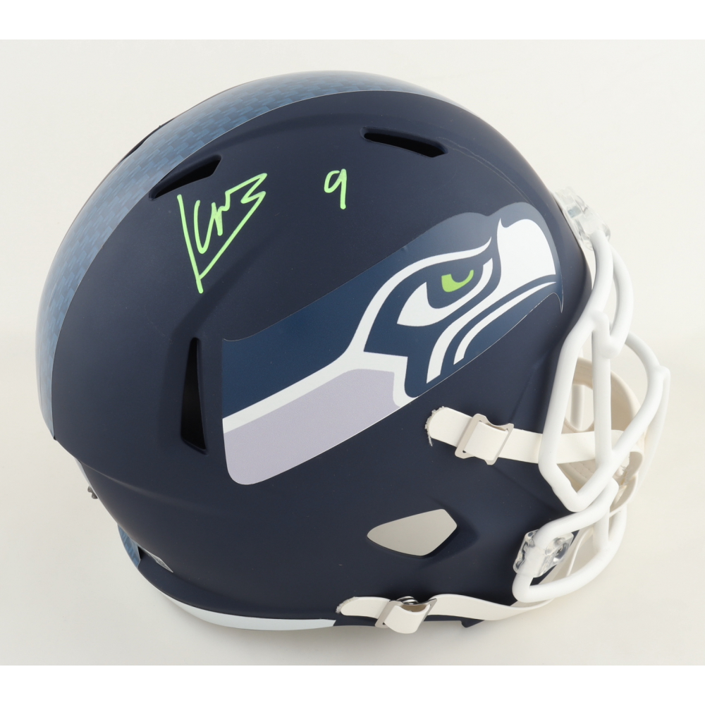 Kenneth Walker III Signed Seahawks Full-Size AMP Alternate Speed Helmet ...