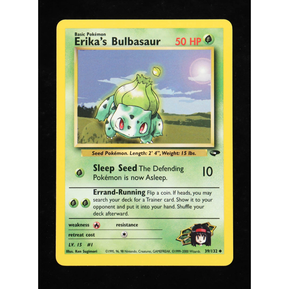 Erika's Bulbasaur 2000 Pokemon Gym Challenge Unlimited #39 | Pristine ...