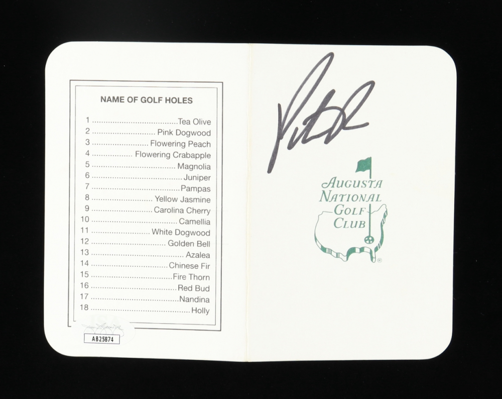 Patrick Reed Signed Augusta National Golf Club Score Card (JSA ...