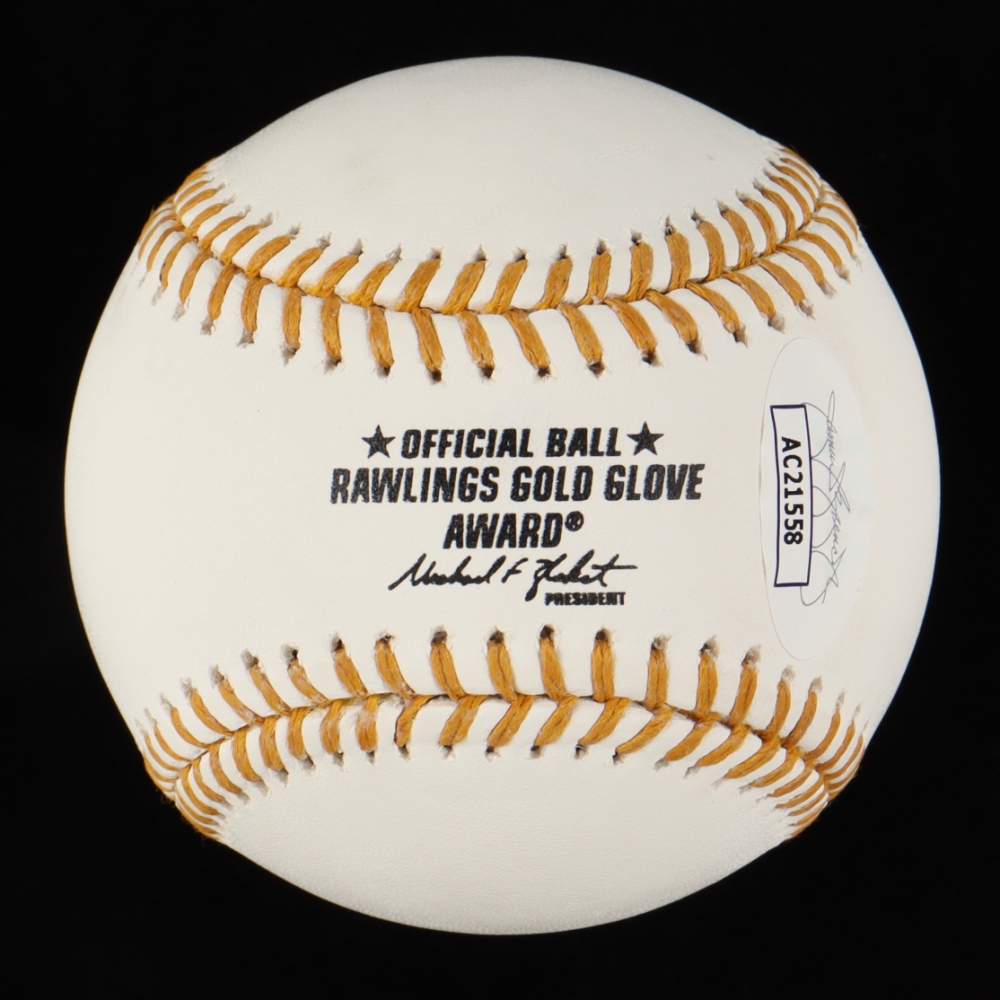 Zack Hample Signed Gold Glove Award Baseball Inscribed "11702" (JSA ...