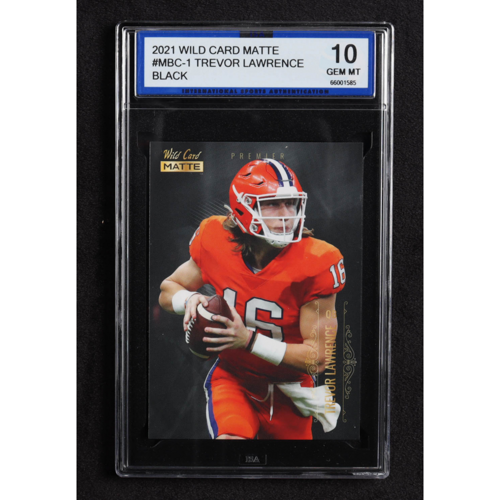 Trevor Lawrence 2021 Wild Card Matte Black #MBC1 RC (ISA 10) | Pristine ...
