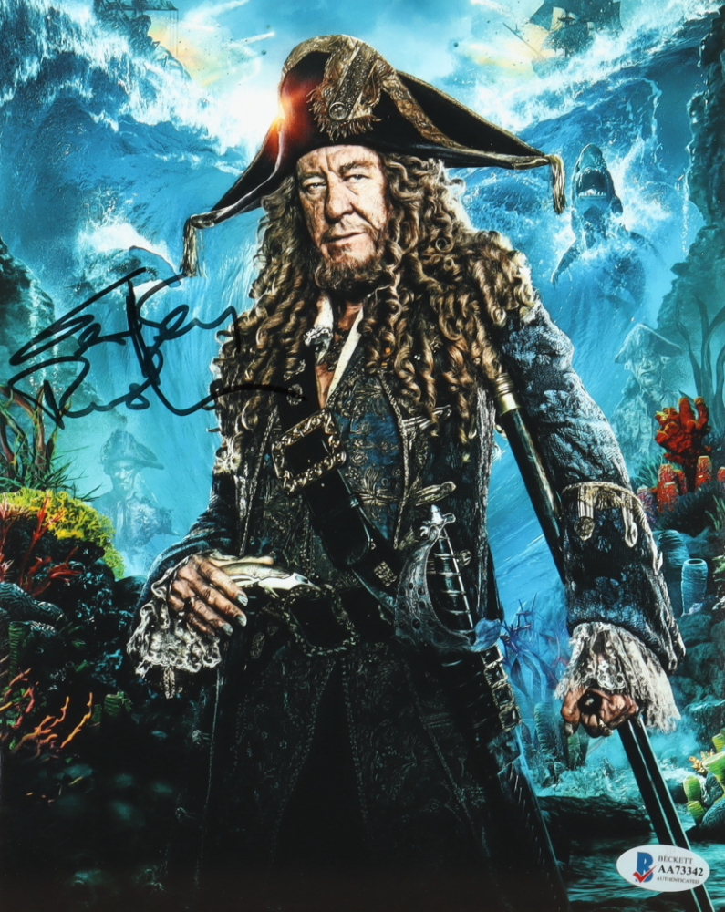 Geoffrey Rush Signed "Pirates of the Caribbean" 8x10 Photo (Beckett ...