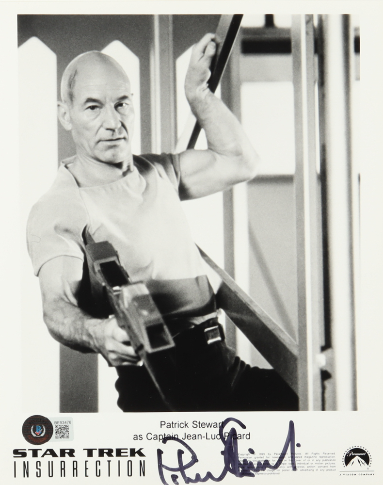 Patrick Stewart Signed "Star Trek: Insurrection" 8x10 Photo (Beckett ...