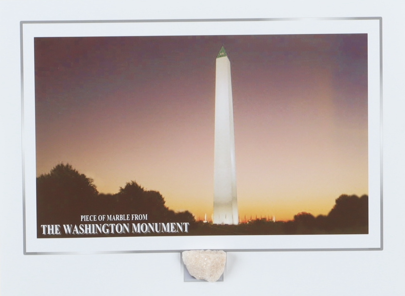 The Washington Monument 6x8 Photo with Marble Stone | Pristine Auction