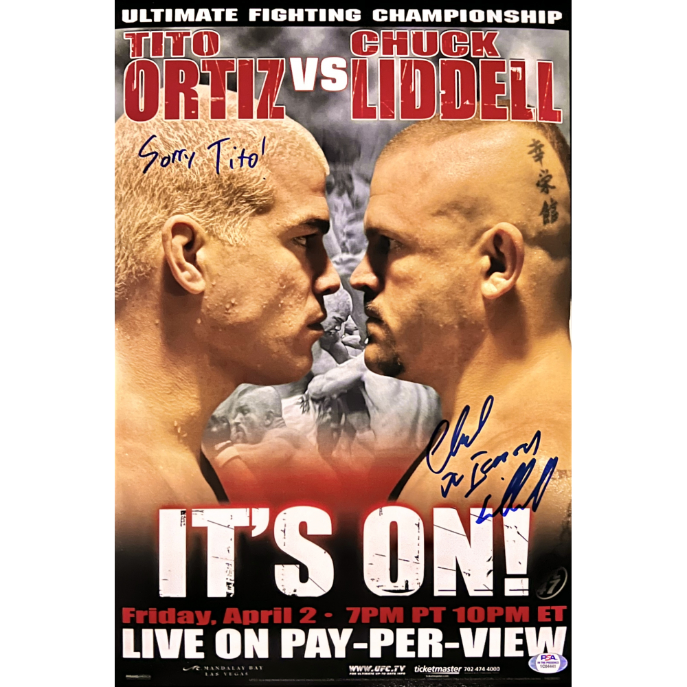 Chuck "The Iceman" Liddell Signed UFC 47 12x18 Fight Poster Inscribed ...
