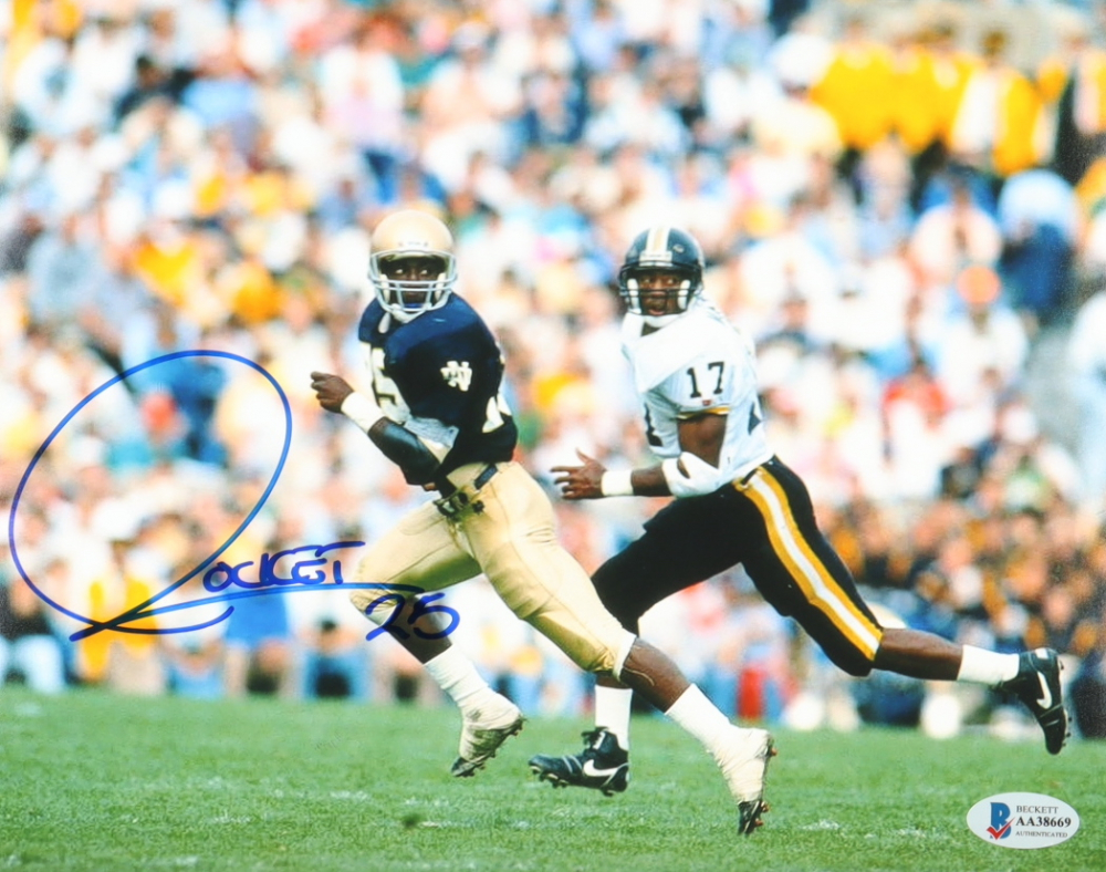 Raghib "Rocket" Ismail Signed Notre Dame Fighting Irish 8x10 Photo ...
