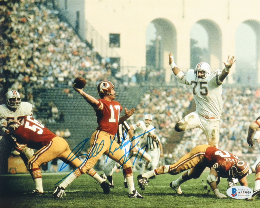 Billy Kilmer Signed Redskins 8x10 Photo (Beckett) | Pristine Auction