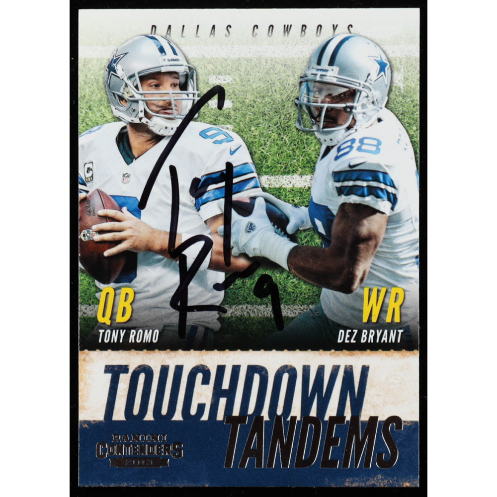 Tony Romo Signed 2013 Panini Contenders Touchdown Tandems #3 Tony Romo ...