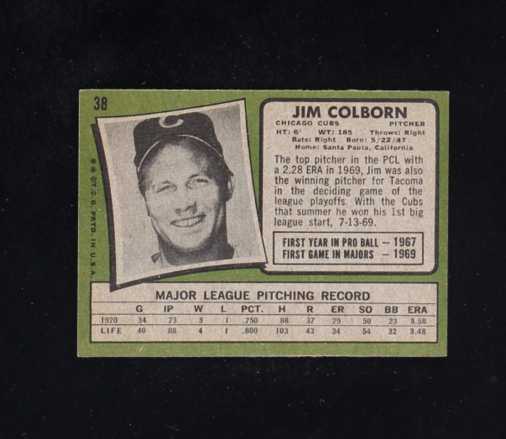 Jim Colborn 1971 Topps #38 RC | Pristine Auction