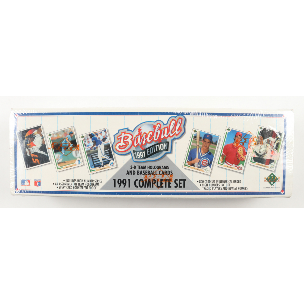 1991 Upper Deck Baseball Complete Set of (800) Cards with Chipper Jones #55 RC, Mike Mussina #65 ...