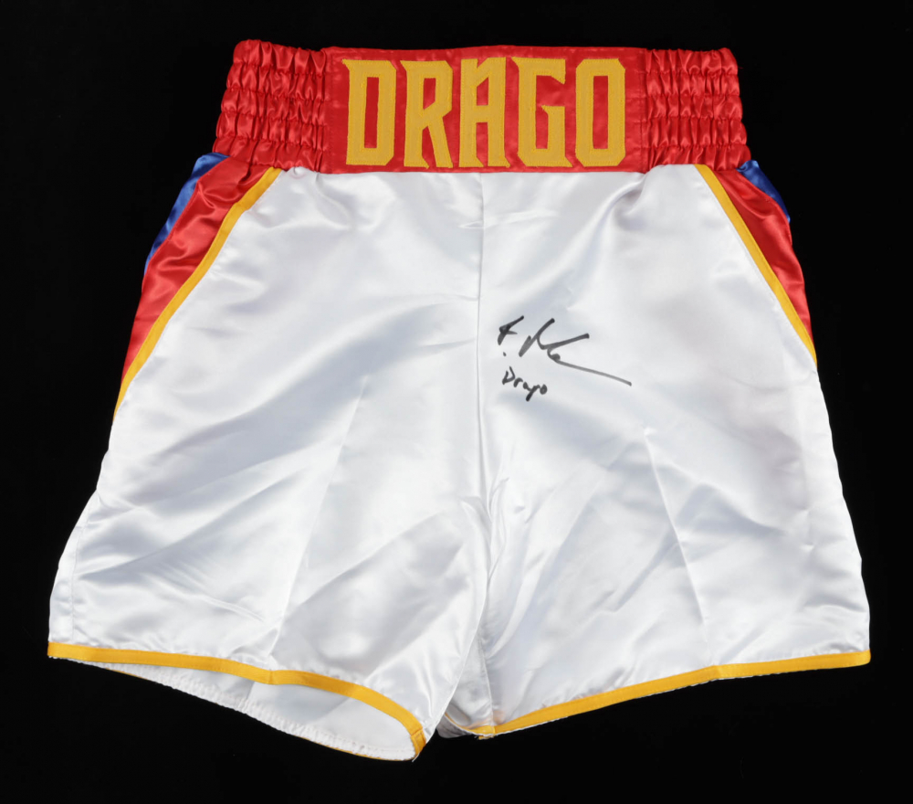 Florian Munteanu Signed "Creed 2" Boxing Trunks Inscribed "Drago ...