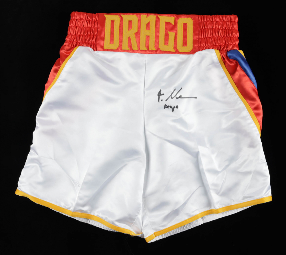 Florian Munteanu Signed "Creed 2" Boxing Trunks Inscribed "Drago ...