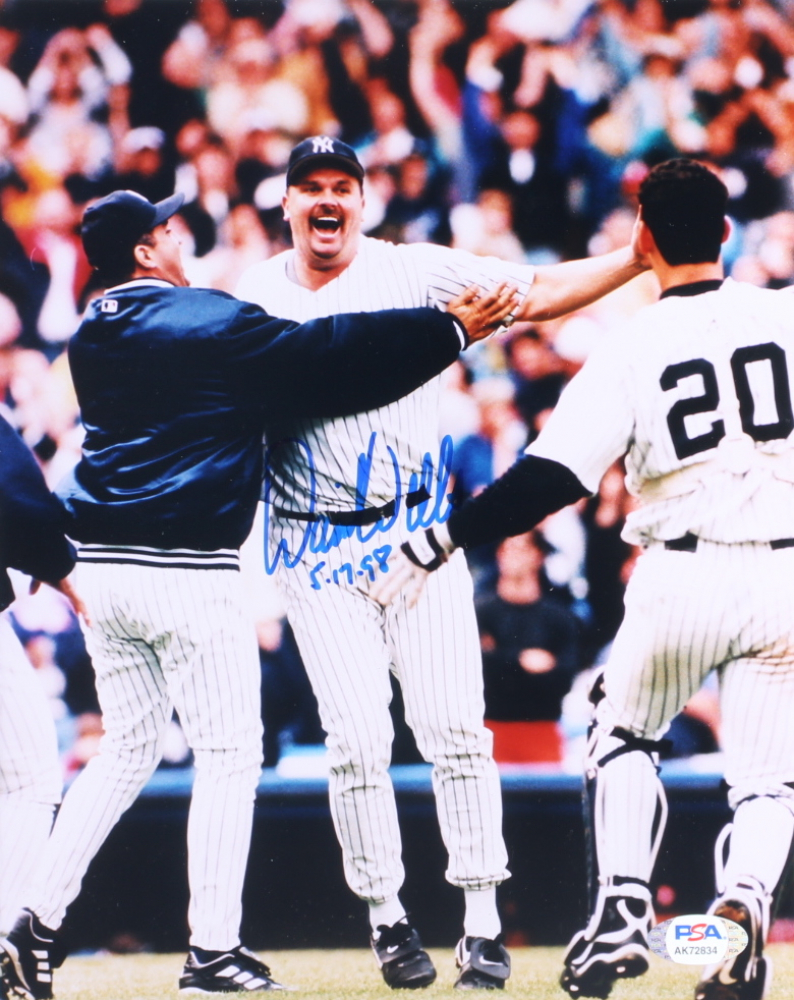 David Wells Signed Yankees 8x10 Photo Inscribed "5-17-98" (PSA ...