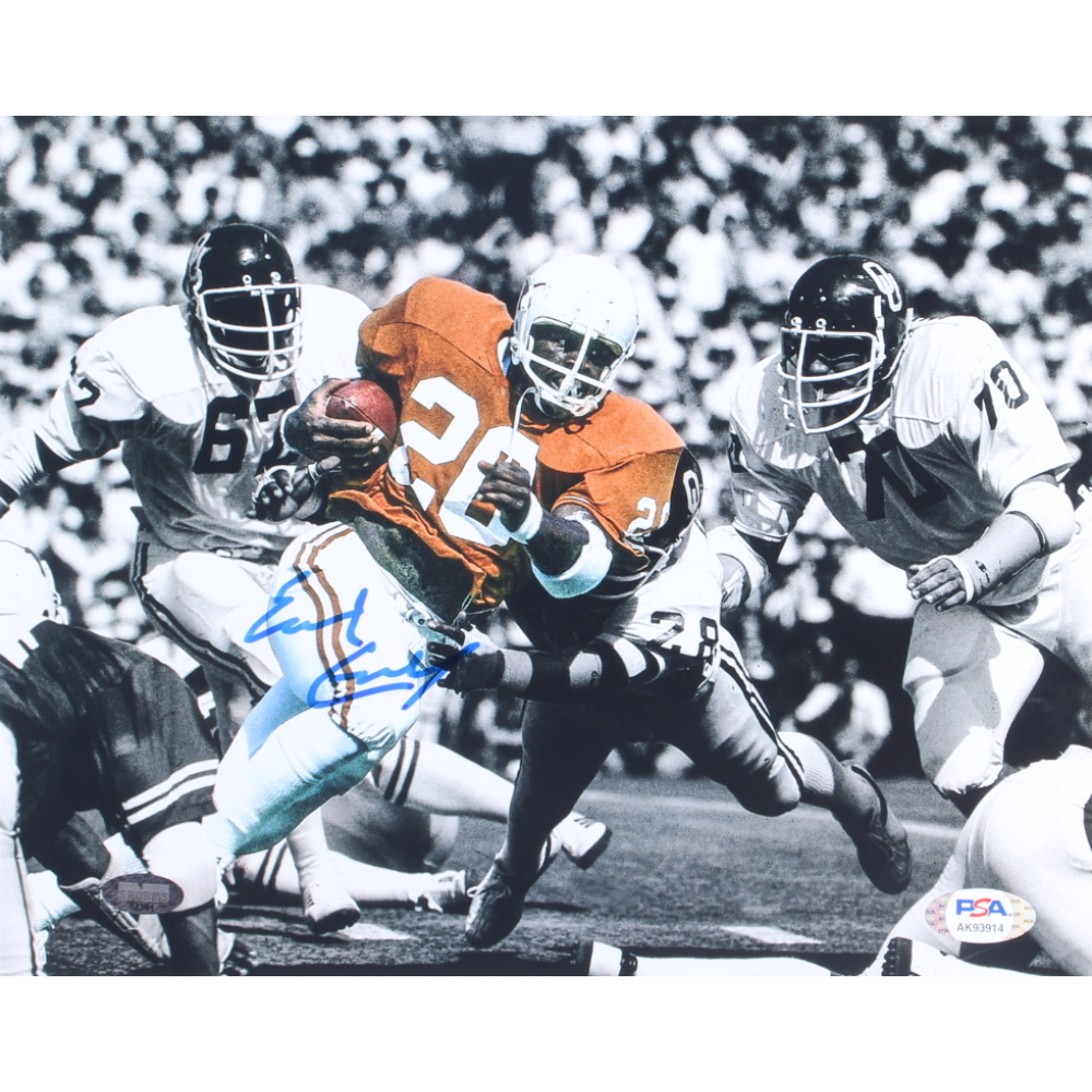 Earl Campbell Signed Texas Longhorns 8x10 Photo (PSA & Mill Creek ...