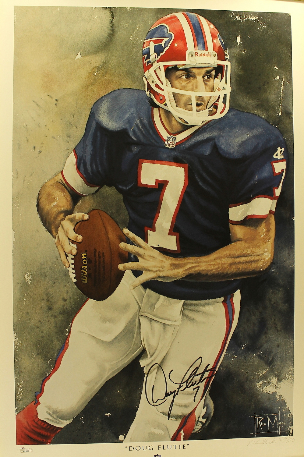 Doug Flutie Signed Bills Limited Edition 19x29 Lithograph #271/350 (JSA ...