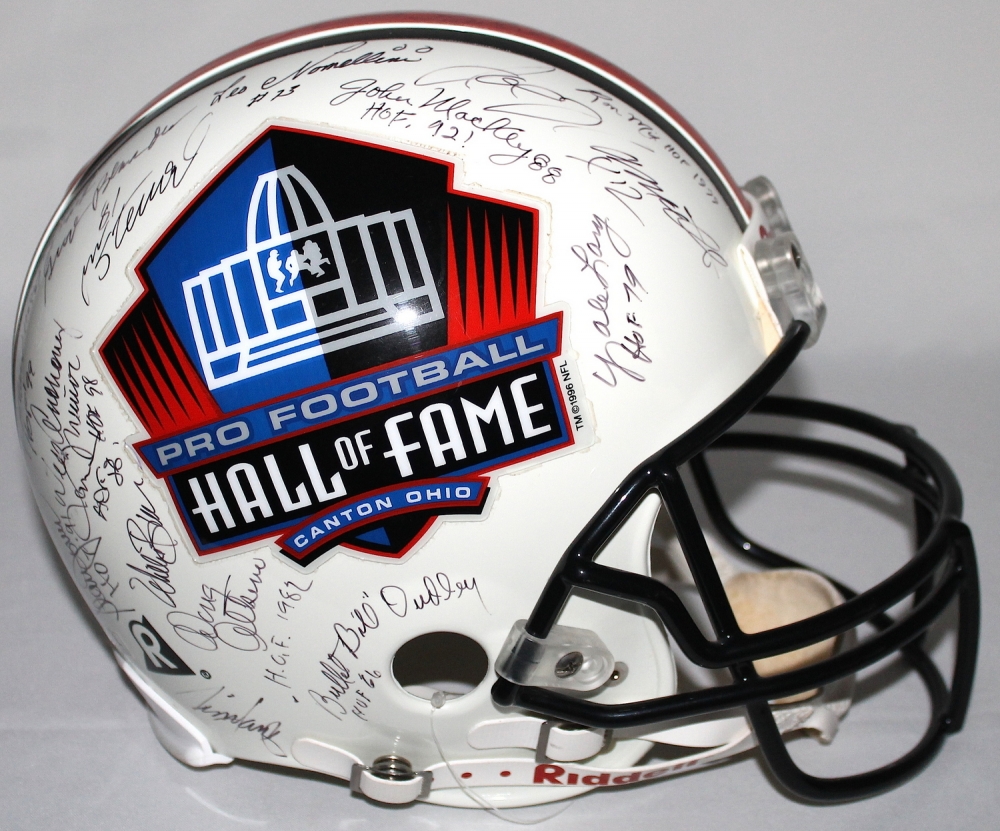 HOF Authentic Pro Line Helmet Signed by (47) with Joe Namath, Roger ...