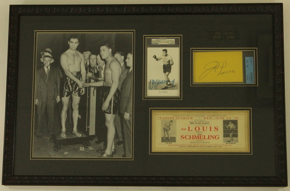 Joe Louis & Max Schmeling Signed "World Heavyweight Championship" 20x30 ...