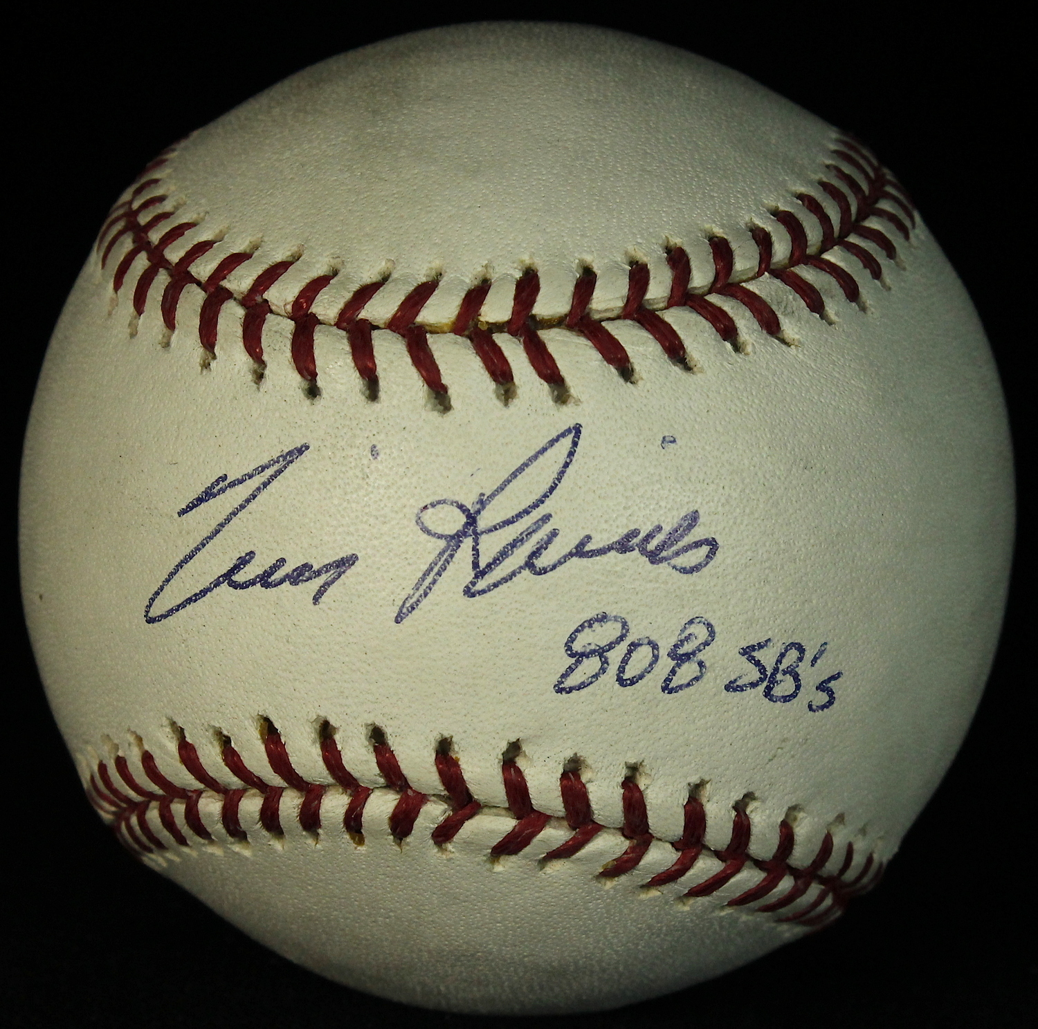 Tim Raines Signed OML Baseball Inscribed "808 SB's" (PSA COA ...