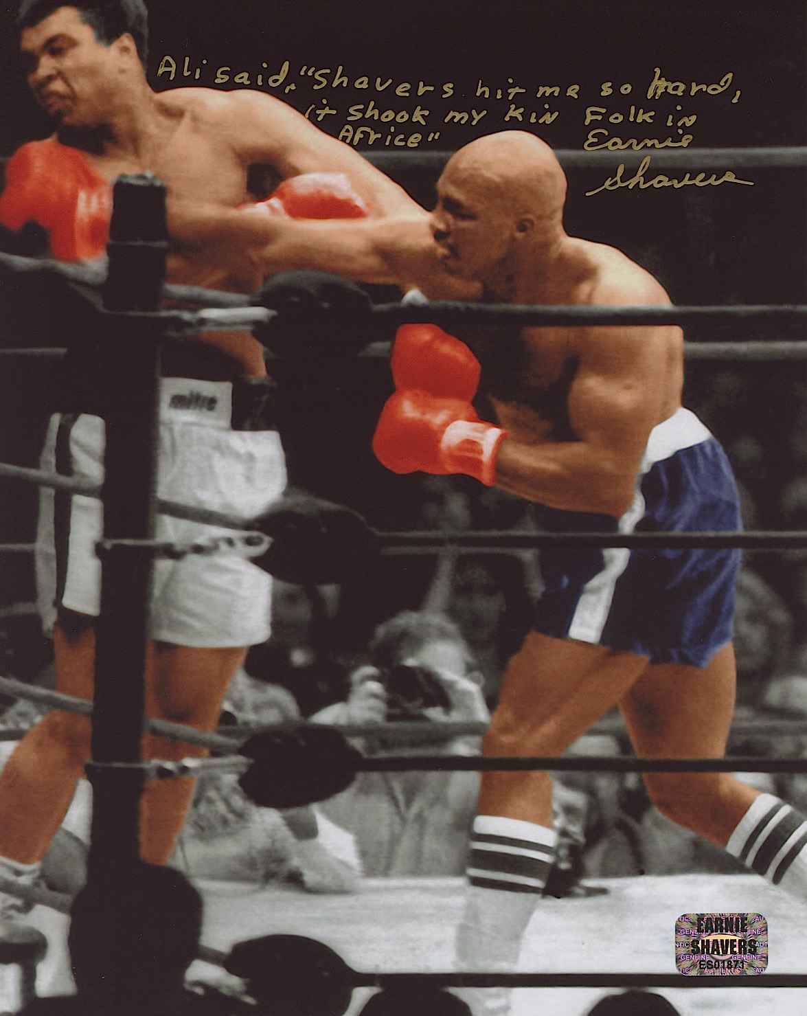 Earnie Shavers Signed 8x10 Photo vs. Muhammad Ali with Extensive ...