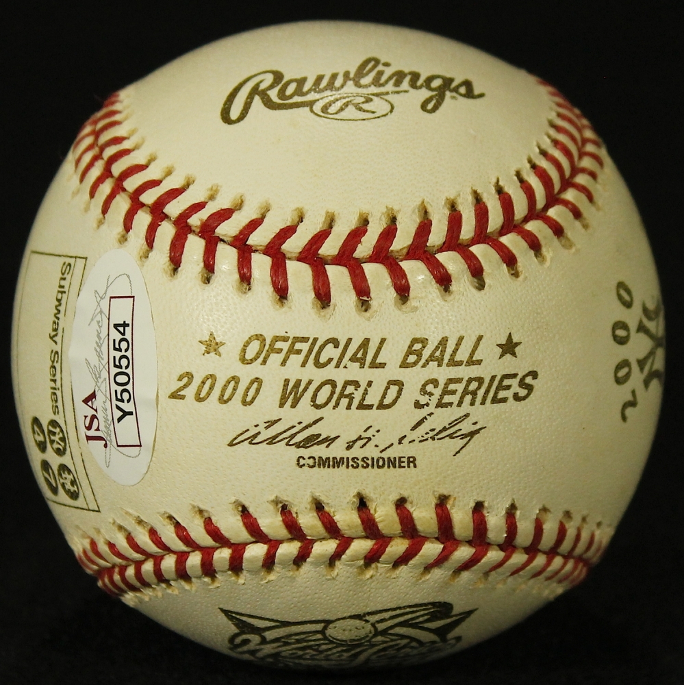 Derek Jeter & Joe Torre Signed Yankees Commemorative 2000 World Series Baseball (JSA LOA ...