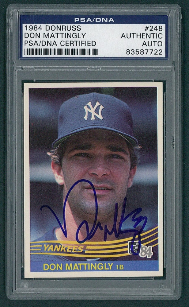 Don Mattingly Signed 1984 Donruss #248 (PSA Encapsulated) | Pristine ...