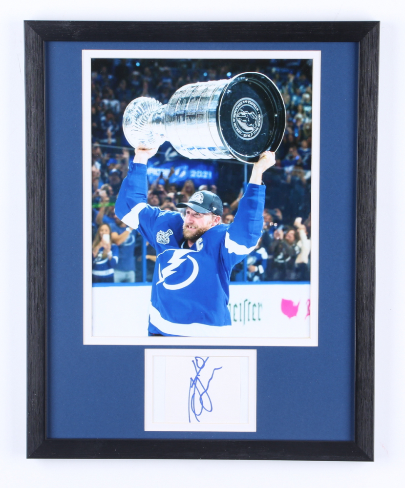 Steven Stamkos Signed 12x15 Custom Framed Cut Display (JSA) | Pristine ...