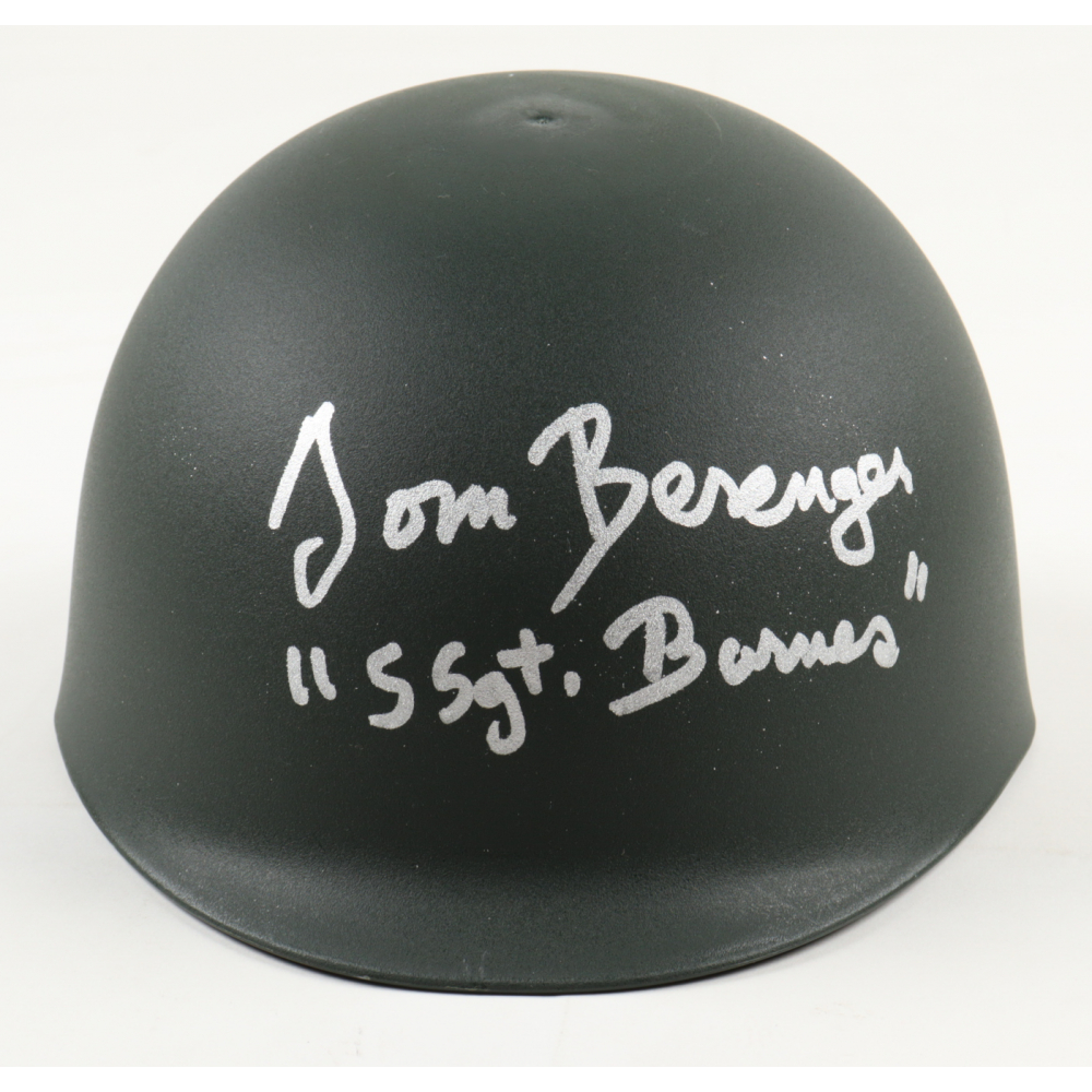 Tom Berenger Signed "Platoon" Vietnam Era Replica Army Helmet Inscribed ...
