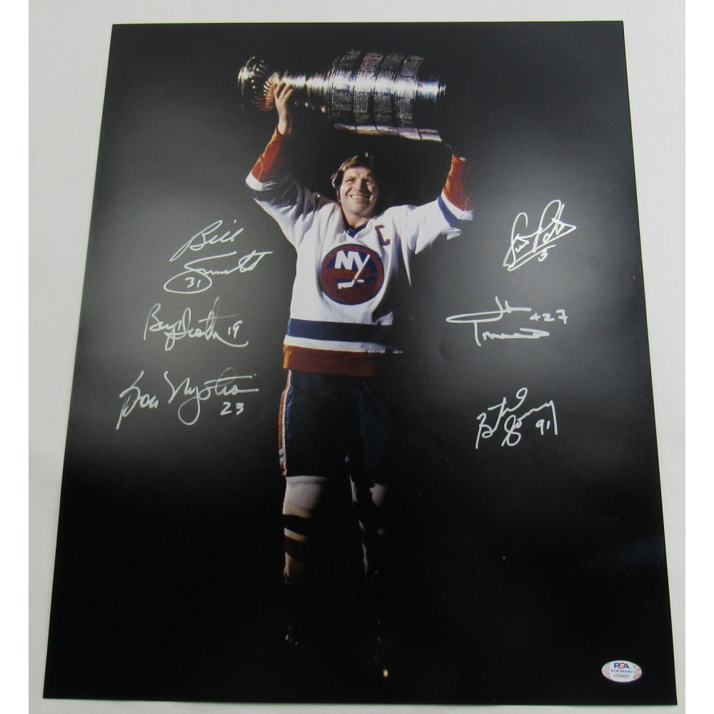 Islanders 16x20 Photo Signed by (6) with Billy Smith, Bryan Trottier ...