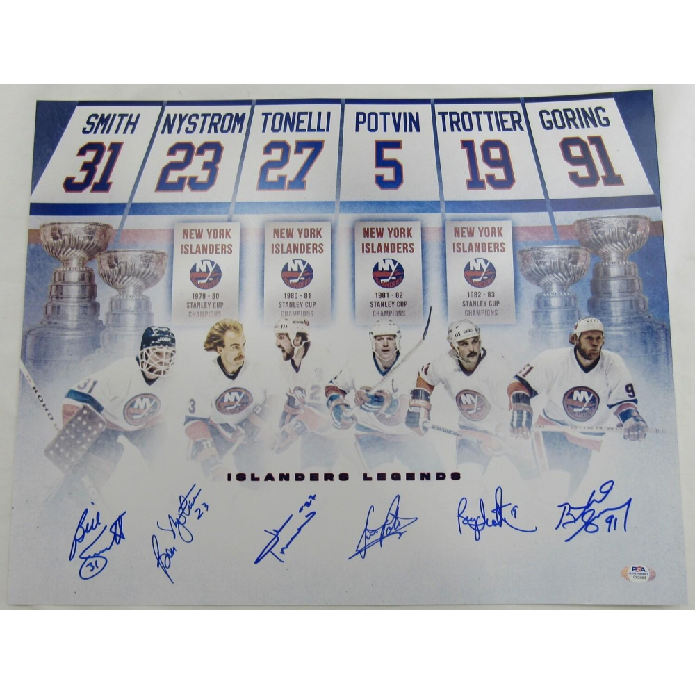 Islanders Legends 16x20 Photo Signed by (6) with Billy Smith, Bryan ...