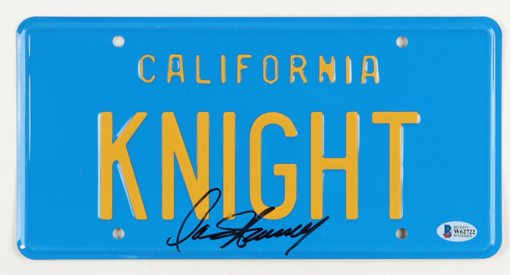 David Hasselhoff Signed "Knight Rider" 6x12 License Plate (Beckett ...
