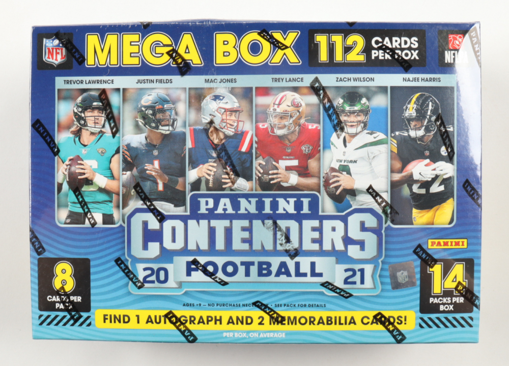 2021 Panini Contenders Football Mega Box with (14) Packs | Pristine Auction