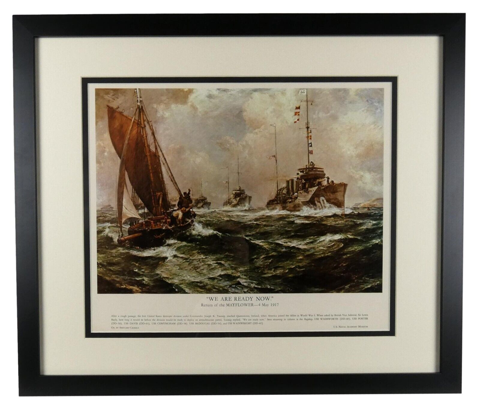 U.S. Navy "Return of the Mayflower" 22x27 Custom Framed Photo Display ...
