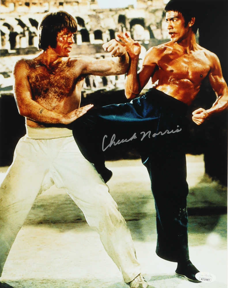 Chuck Norris Signed "The Way of the Dragon" 11x14 Photo (JSA ...
