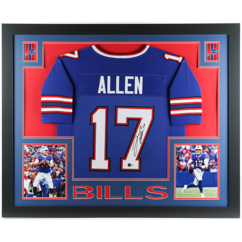 Josh Allen Signed Custom Framed Jersey Display (Beckett) | Pristine Auction