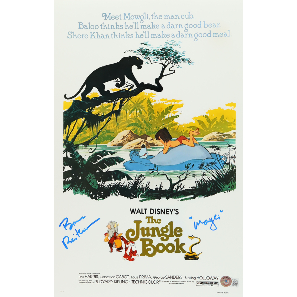 Bruce Reitherman Signed "The Jungle Book" 11x17 Photo Inscribed "Mowgli ...