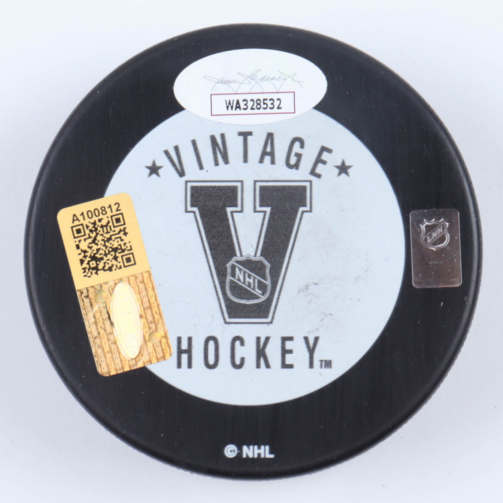 Mike Modano Signed North Stars Logo Hockey Puck (JSA & Players ink ...