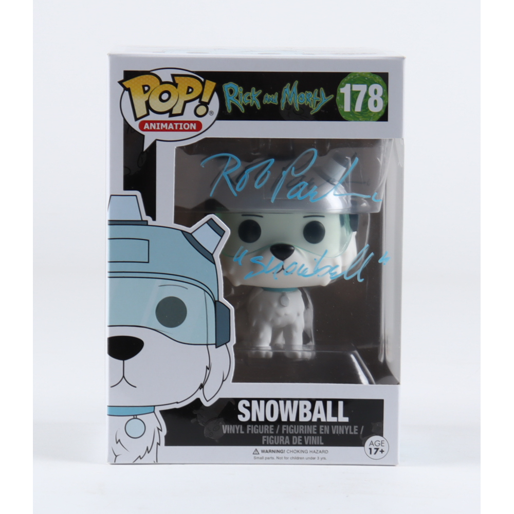 Rob Paulsen Signed "Rick & Morty" #178 Snowball Funko Pop! Vinyl Figure ...