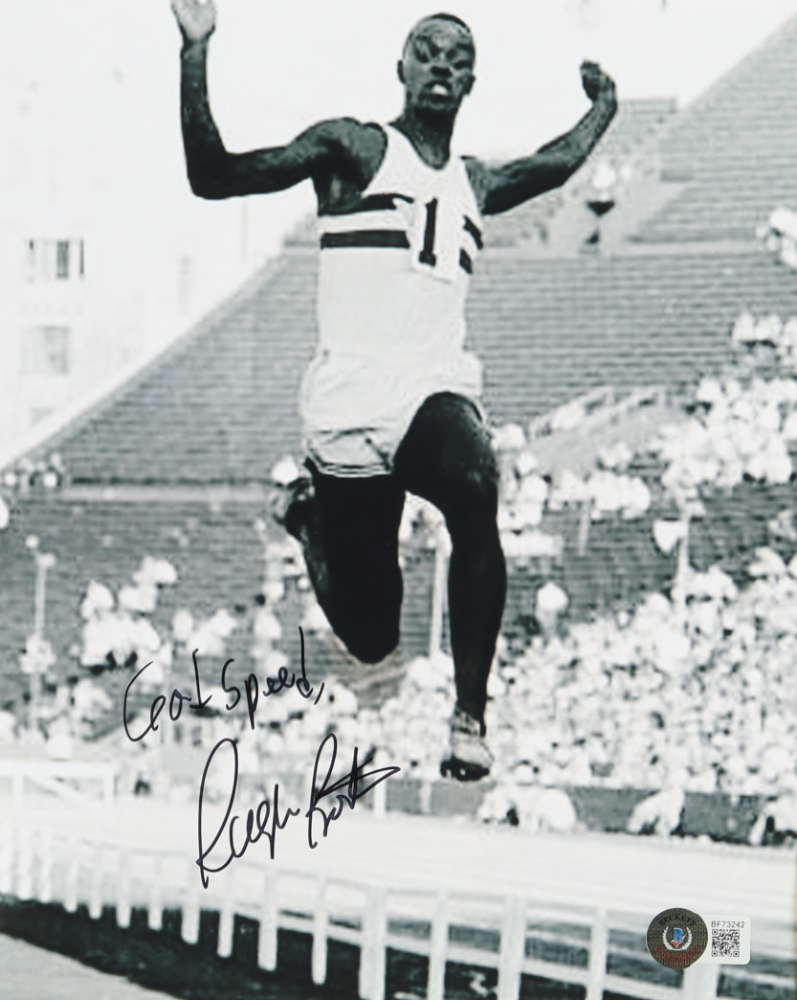 Ralph Boston Signed Team USA 8x10 Photo Inscribed "Got Speed" (Beckett ...