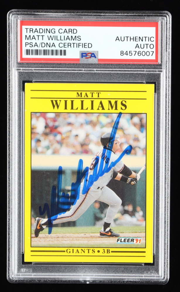 Matt Williams Signed 1991 Fleer #276 (PSA) | Pristine Auction