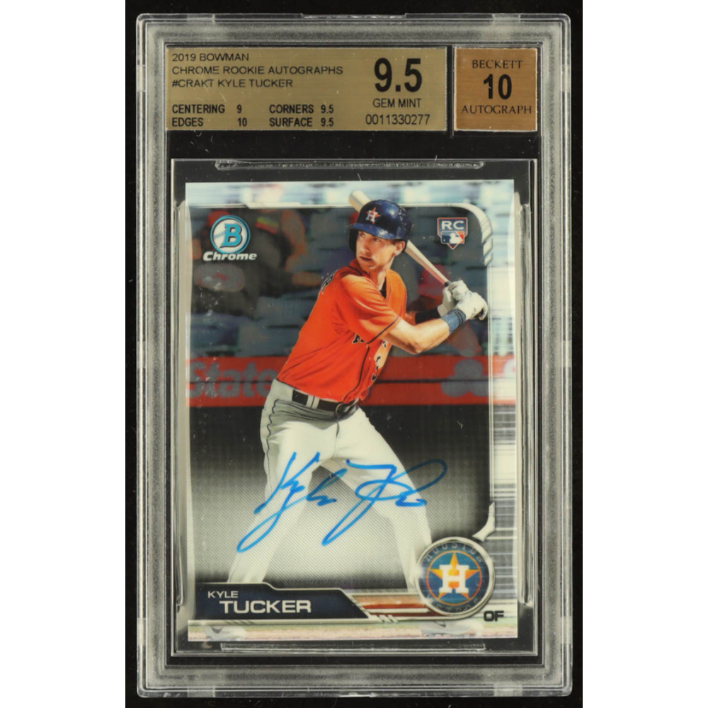 Kyle Tucker 2019 Bowman Chrome Rookie Autographs #CRAKT RC (BGS 9.5 ...