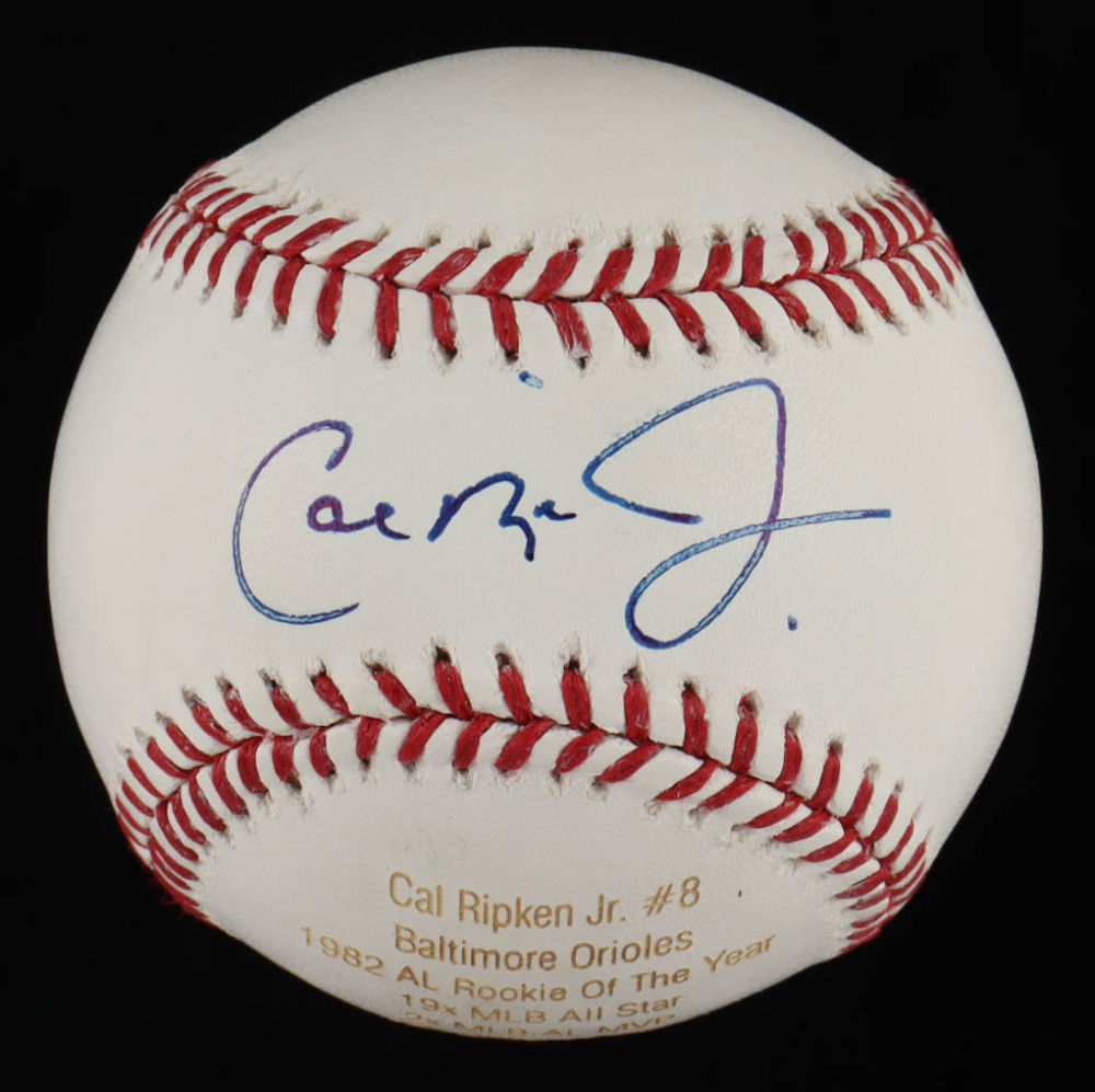 Cal Ripken Jr. Signed LE OML Commemorative Baseball (JSA) | Pristine ...