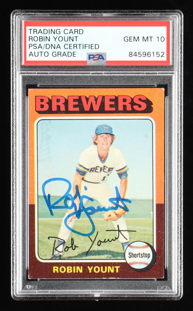 Robin Yount Signed 1975 Topps #223 RC (PSA) | Pristine Auction