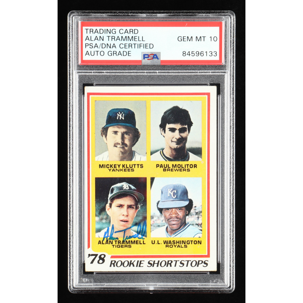 Alan Trammell Signed 1978 Topps #707 Rookie Shortstops / Mickey Klutts ...