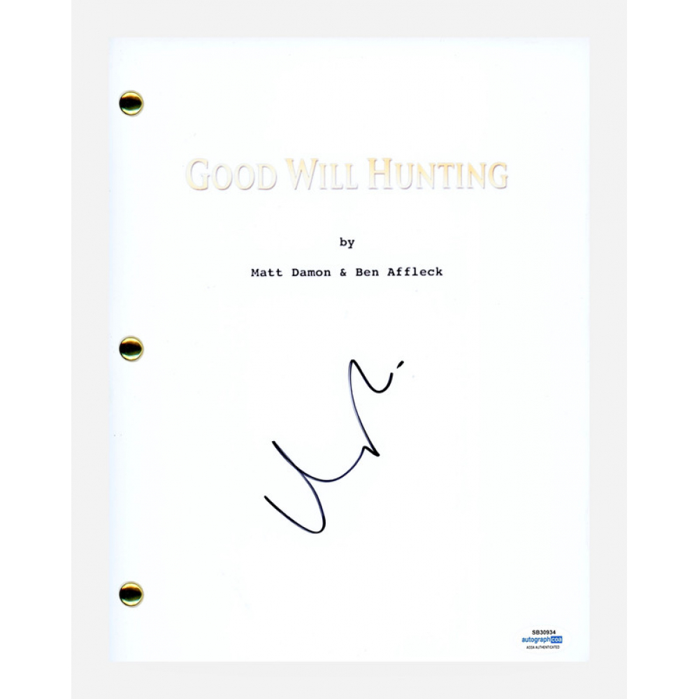 Matt Damon Signed "Good Will Hunting" Movie Script (AutographCOA ...