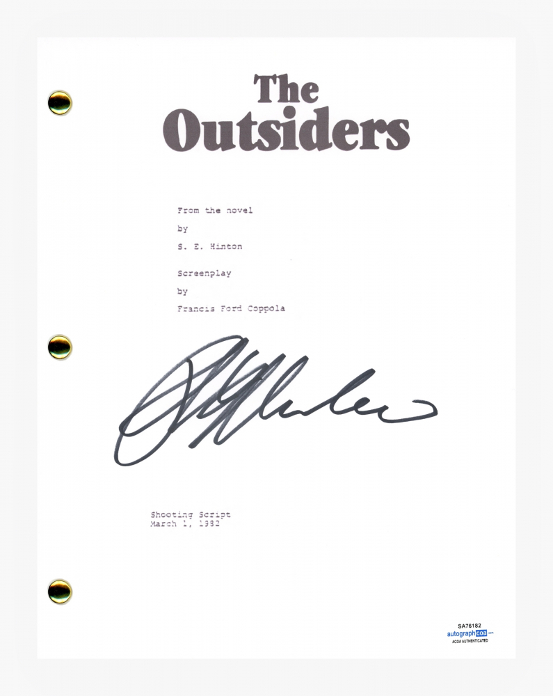 Ralph Macchio Signed "The Outsiders" Movie Script (AutographCOA ...
