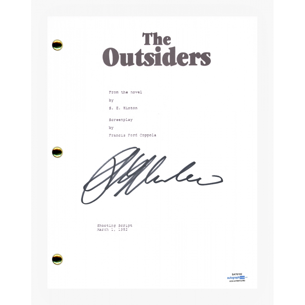 Ralph Macchio Signed "The Outsiders" Movie Script (AutographCOA ...