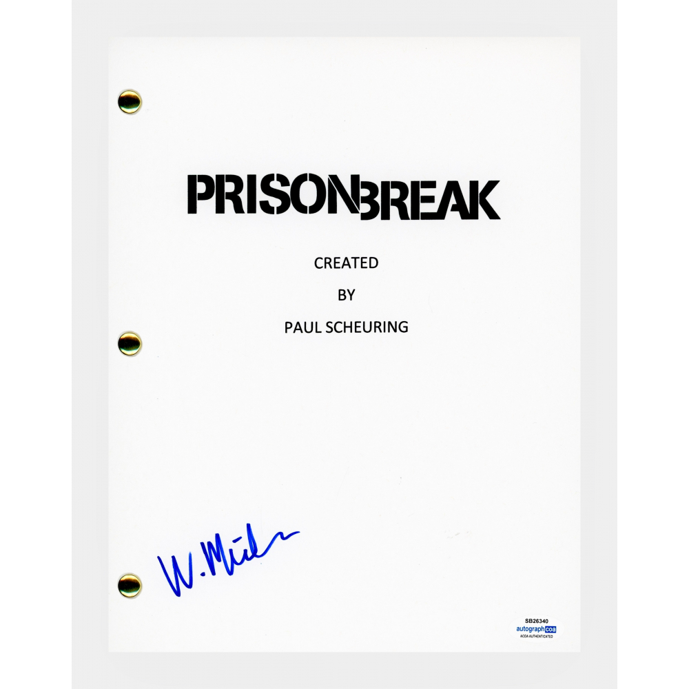 Wentworth Miller Signed "Prison Break" Pilot Episode Script ...