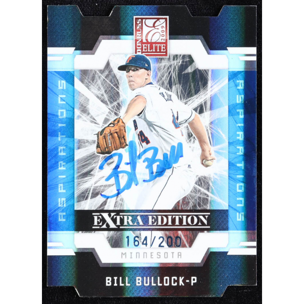 Bill Bullock Signed 2009 Donruss Elite Extra Edition Aspirations #12 ...