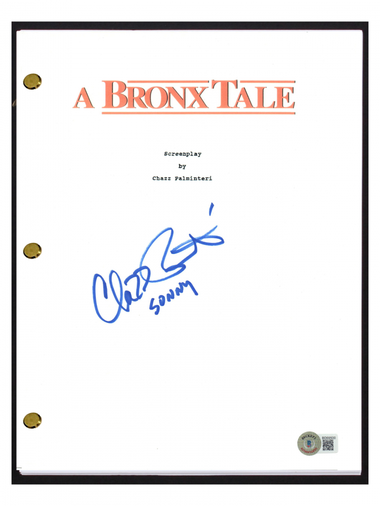 Chazz Palminteri Signed "A Bronx Tale" Movie Script Inscribed "Sonny ...