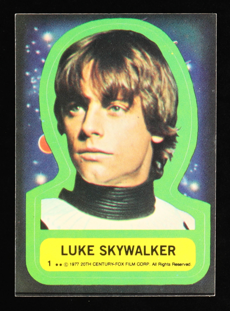 Luke Skywalker 1977 Star Wars Stickers #1 | Pristine Auction